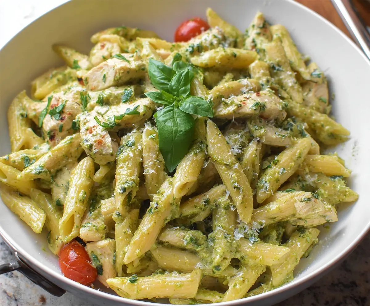 Creamy Chicken Pesto Pasta Recipe | Easy & Delicious