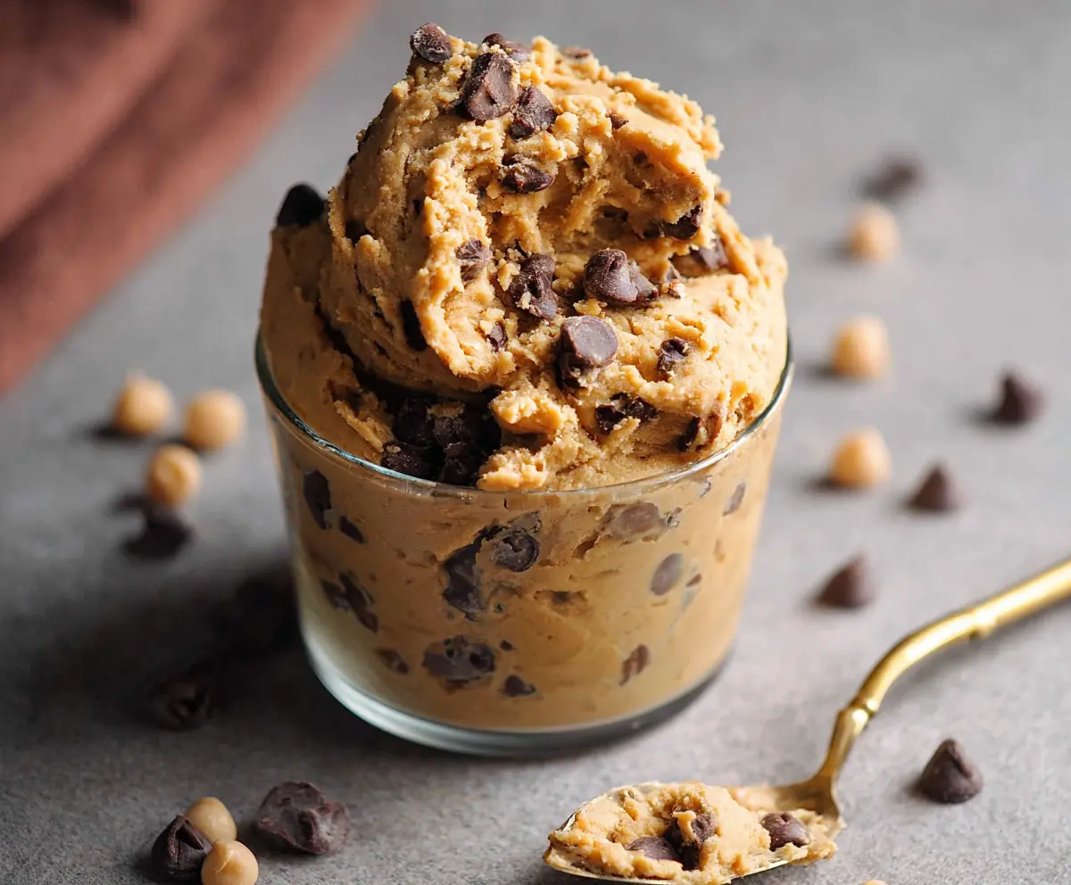 Healthy Peanut Butter Chickpea Protein Cookie Dough