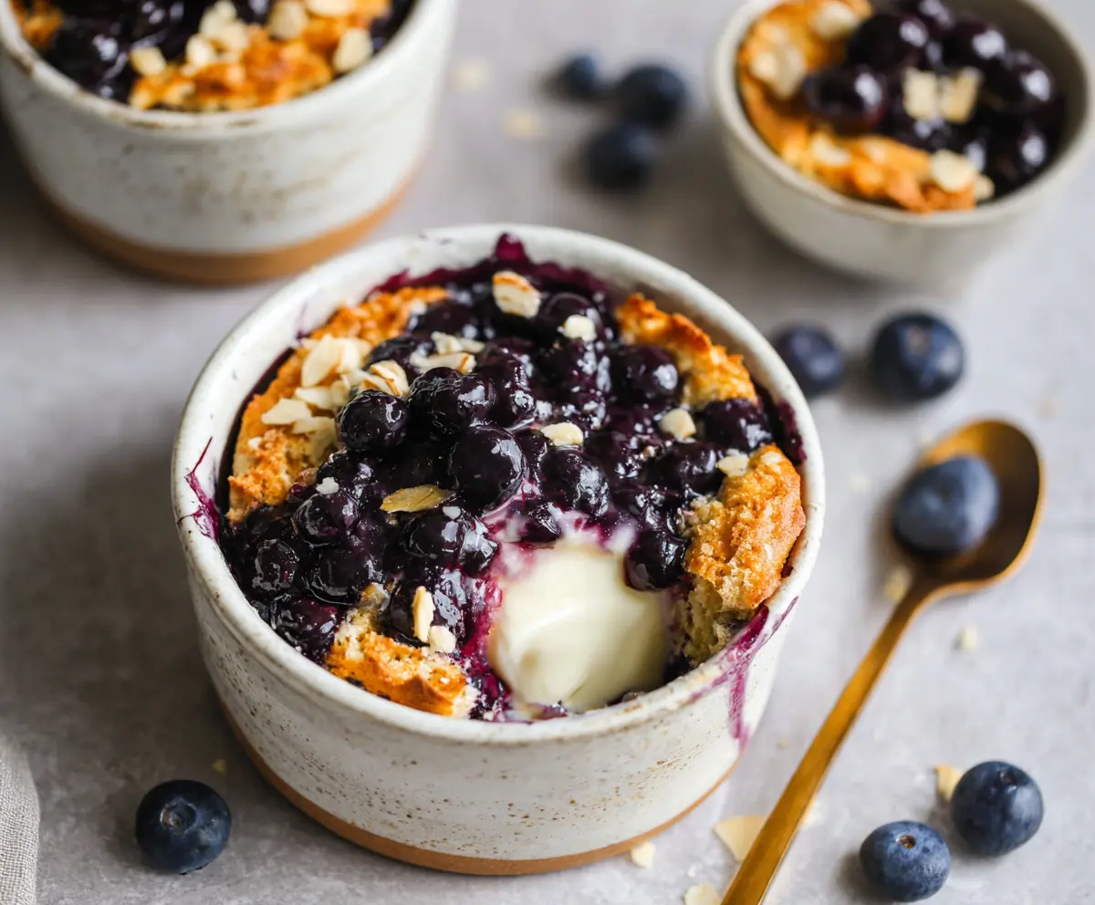 Delicious Baked Blueberry Cottage Cheese Breakfast Bowls
