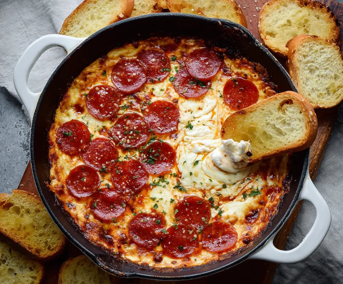 Delicious Pepperoni & Cream Cheese Pizza Dip Recipe