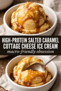 Salted Caramel Cottage Cheese Ice Cream (High Protein)