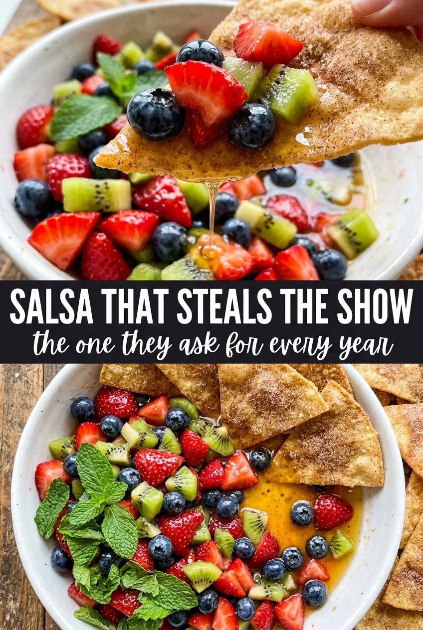 4th of July Fruit Salsa (Red White Blue)